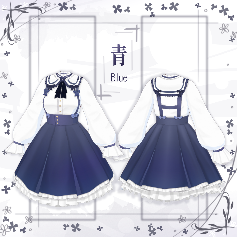 【VRoid】クラシカル風ロリータ【3色＋全色】 - 麦むすび - BOOTH