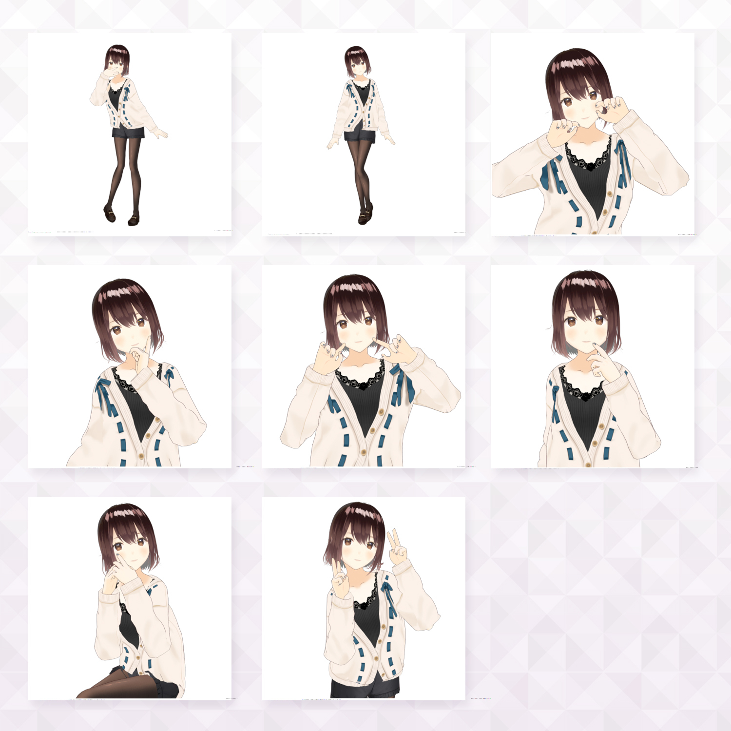 【無料】VRMお人形遊びPC版のポーズpngファイル - #AzuProject - BOOTH