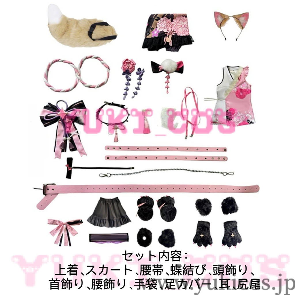 バーチャルYouTuber Vtuber ホロライブ Mococo Abyssgard モココ・アビスガード MOCOCO 正月和服 コスプレ ...