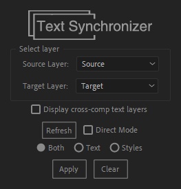 【After Effects スクリプト】Text Synchronizer - BthJon - BOOTH