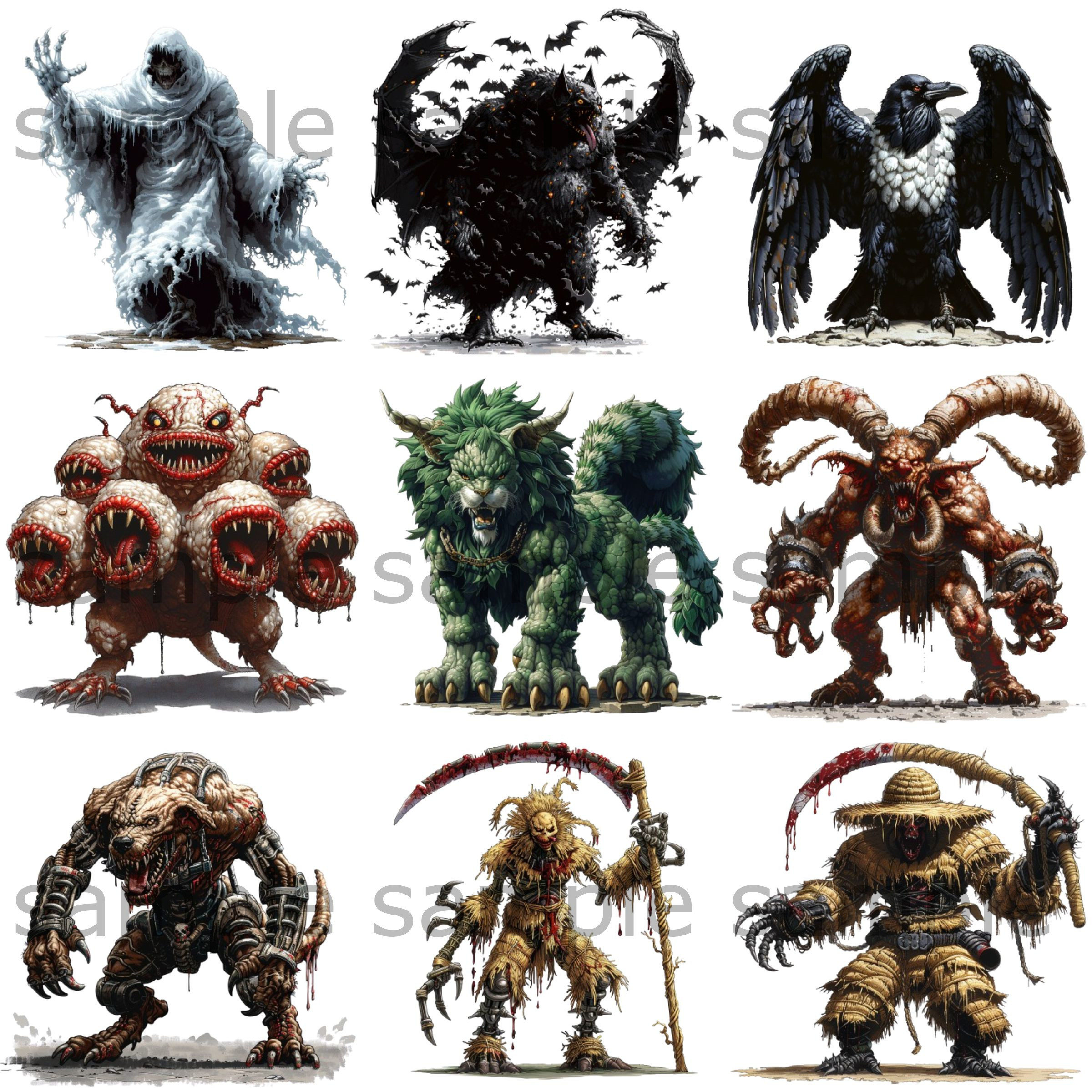 【全104種類】RPG敵キャラ イラスト立ち絵素材 モンスター/TRPG/モブ/アイコン/挿絵 - scenery - BOOTH