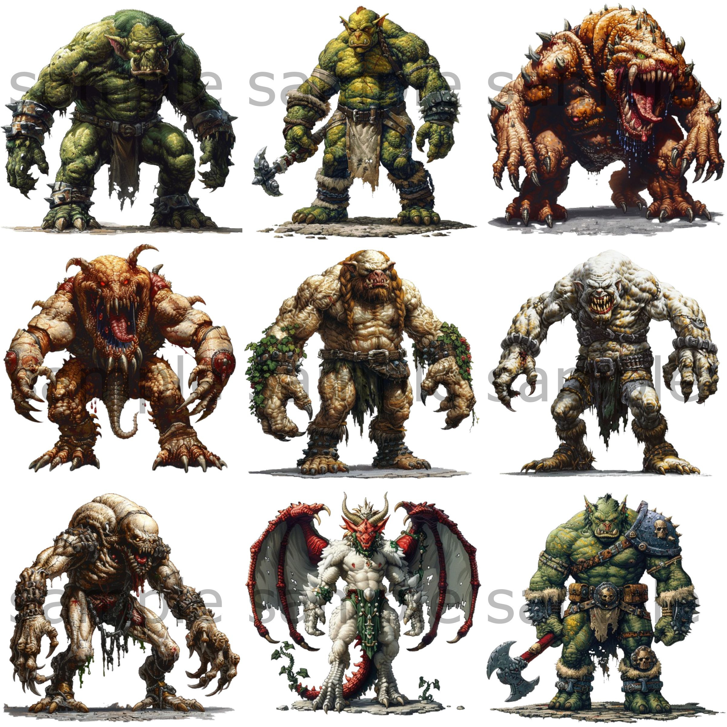 【全104種類】RPG敵キャラ イラスト立ち絵素材 モンスター/TRPG/モブ/アイコン/挿絵 - scenery - BOOTH