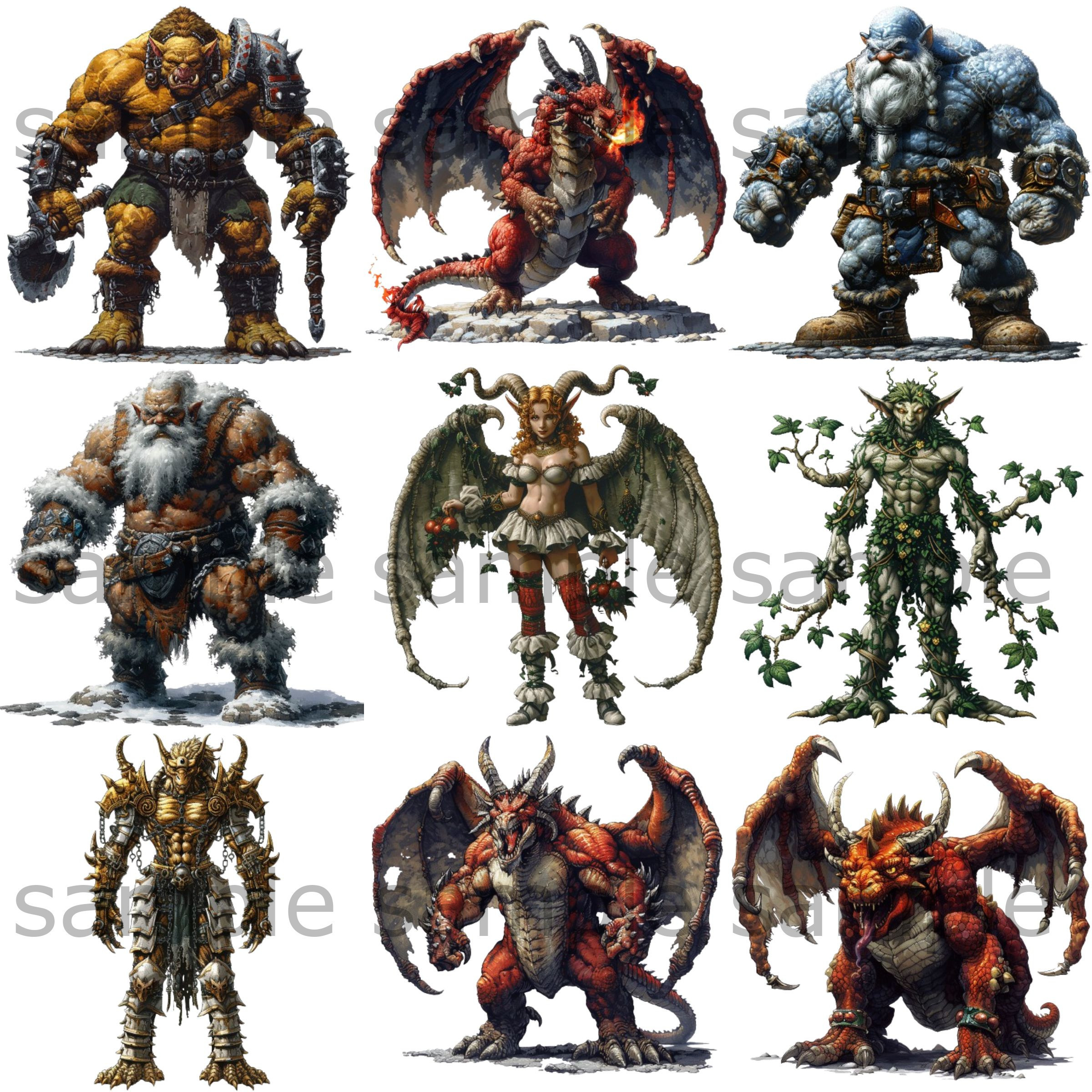 【全104種類】RPG敵キャラ イラスト立ち絵素材 モンスター/TRPG/モブ/アイコン/挿絵 - scenery - BOOTH