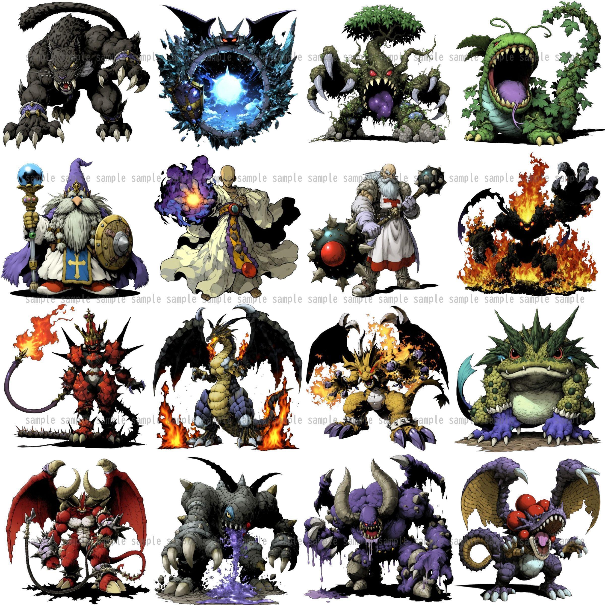 【383種】モンスターイラスト 背景透過/TRPG/ゲーム/RPGツクール/挿絵/アイコン - scenery - BOOTH