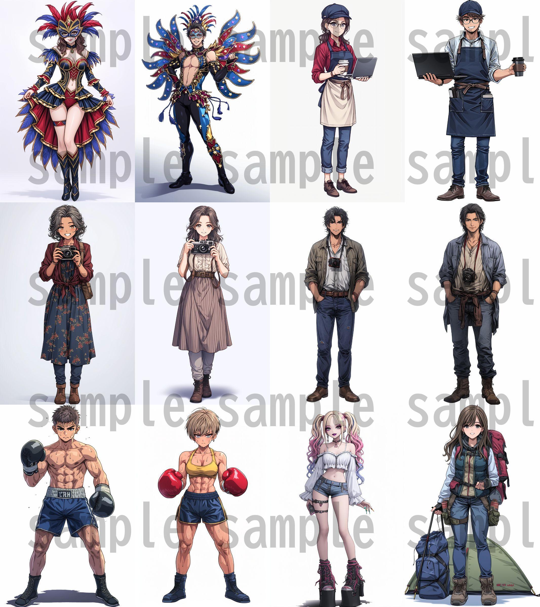 【172枚】現代人立ち絵イラスト【著作権フリー素材】TRPG - scenery - BOOTH