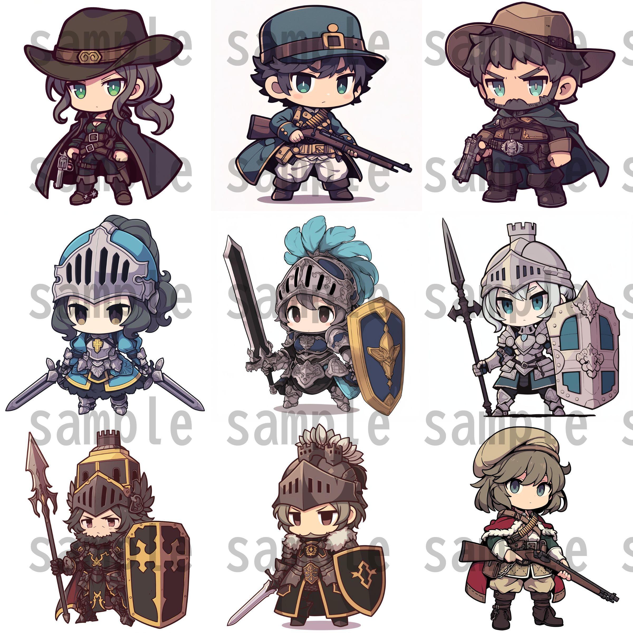 【92枚】RPG職業・ちびキャラ立ち絵イラスト/SDキャラ/二頭身【著作権フリー素材】TRPG - scenery - BOOTH