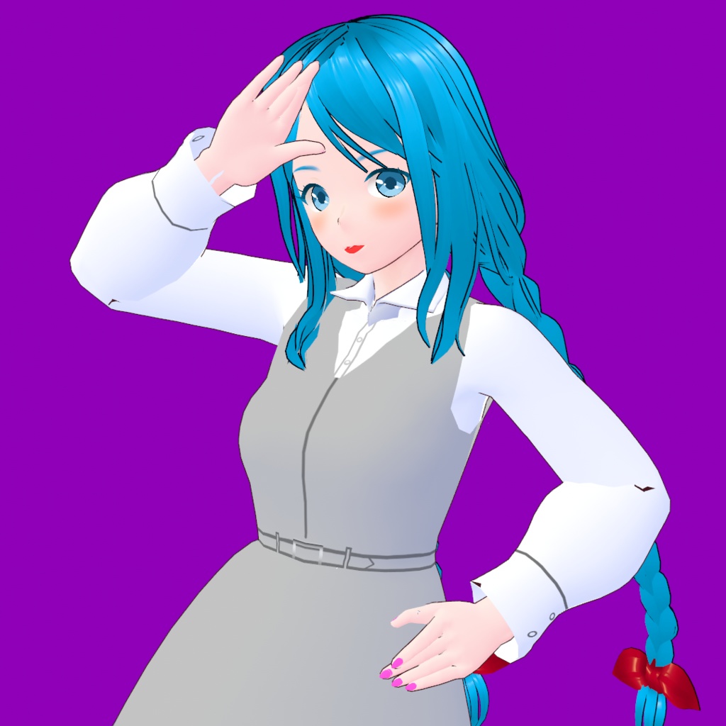 制服女子C【オリジナル3Dモデル(VRM)+VRoidファイル+VRoid Studio用衣装カスタムファイルのセット】 - 寅と羊の道具屋 - BOOTH