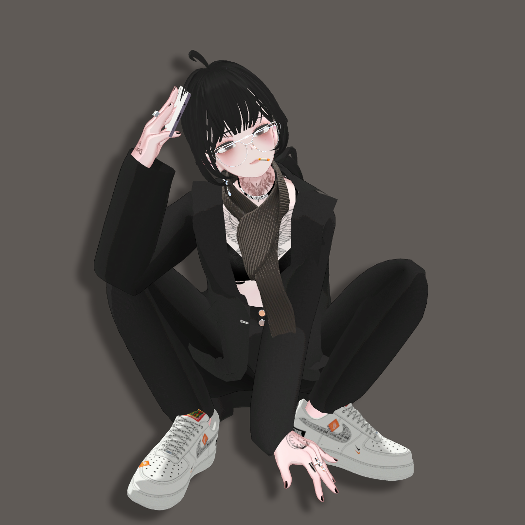 [EMJAY] 담배나 휴대폰 들기 좋은 앉는 자세 - emjay - BOOTH