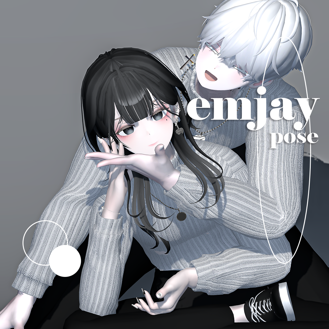 [EMJAY] 양반다리로 앉는 자세 + 덤으로 커플 포즈 - emjay - BOOTH