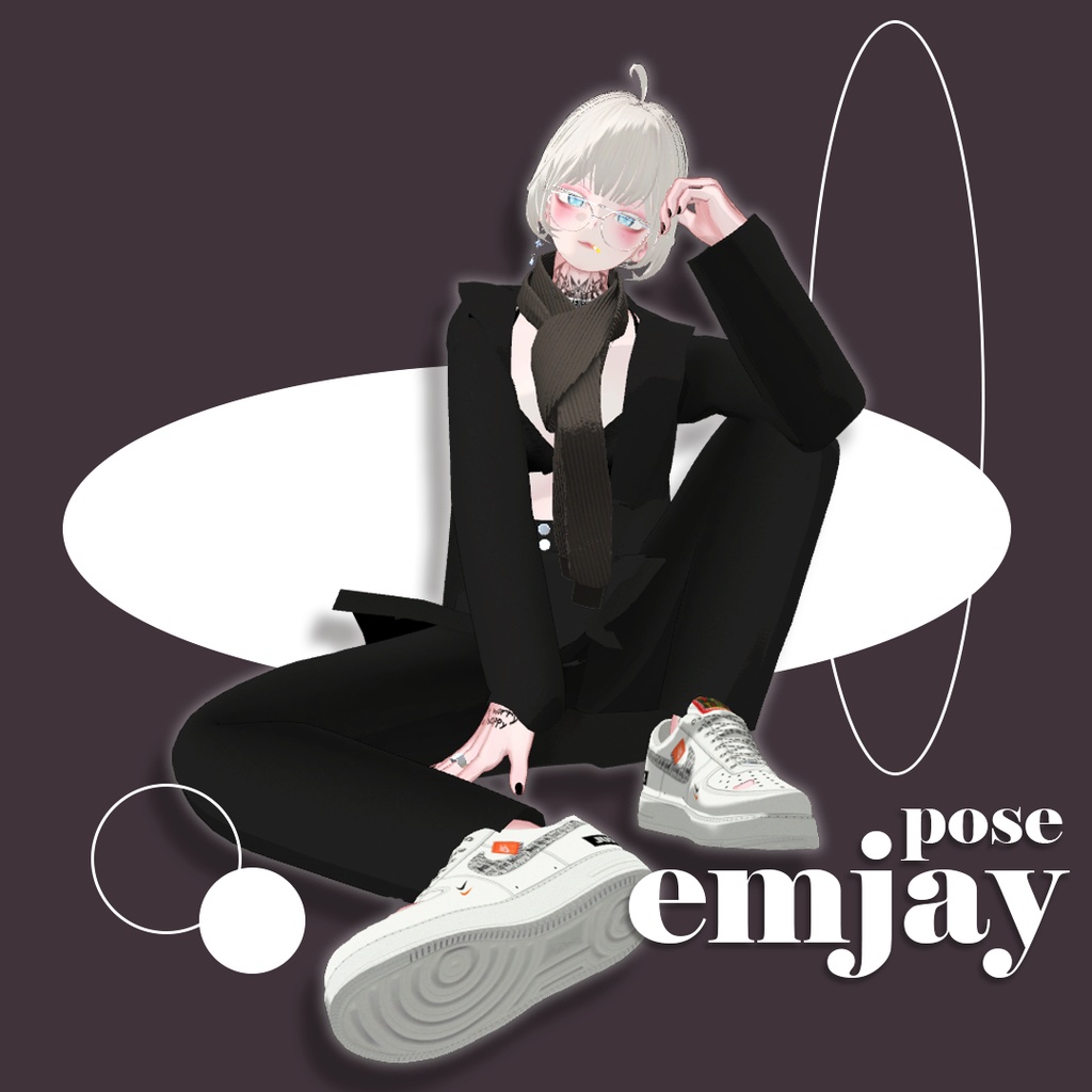 [EMJAY] 머리 지탱하고 앉아있는 포즈 - emjay - BOOTH