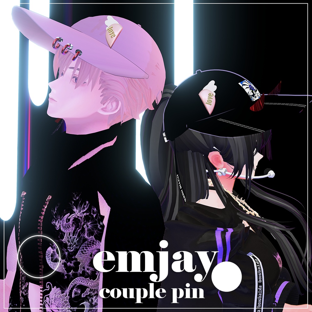 [EMJAY] COUPLE HEART HAIRCLIP 커플 하트 헤어핀 - emjay - BOOTH