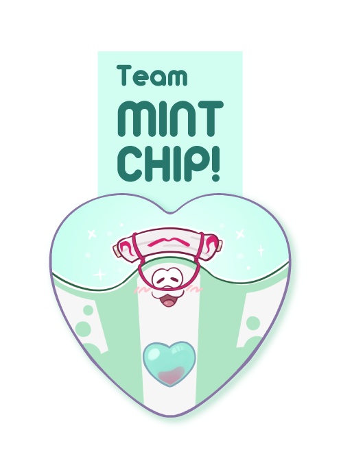 ハート缶バッジ / Team Mint Chip! - Follow the Flow - BOOTH