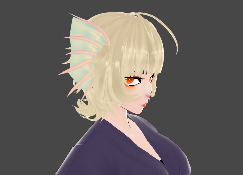 [VROID] Aquatic Fish Head Fins and Tail - littlebiit - BOOTH