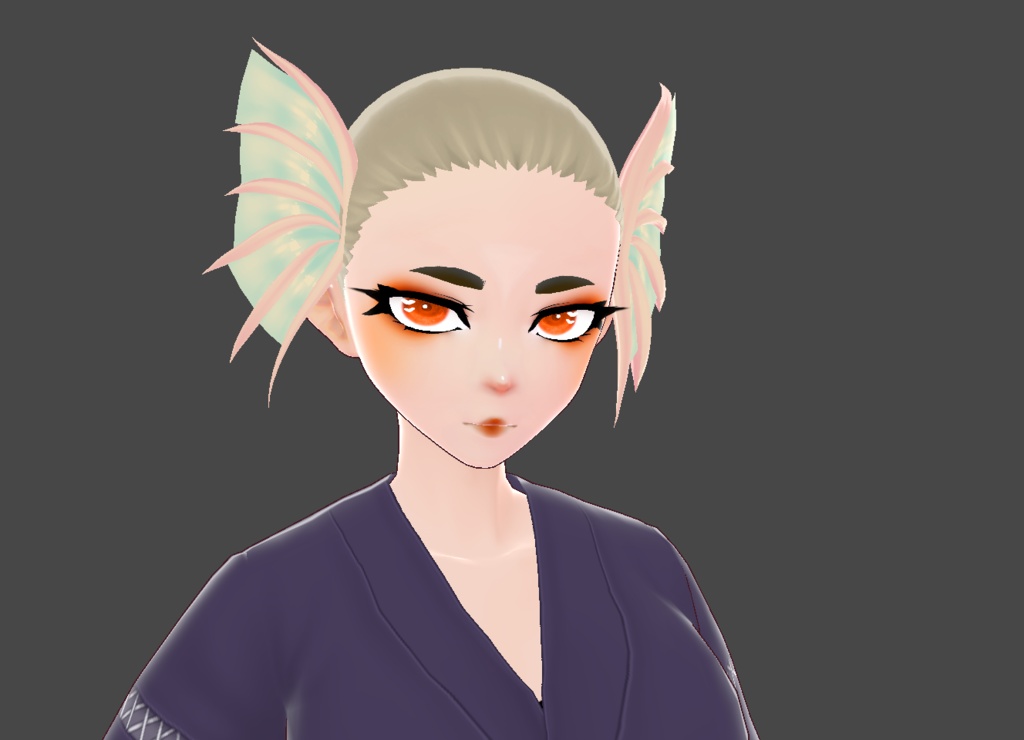 [VROID] Aquatic Fish Head Fins and Tail - littlebiit - BOOTH