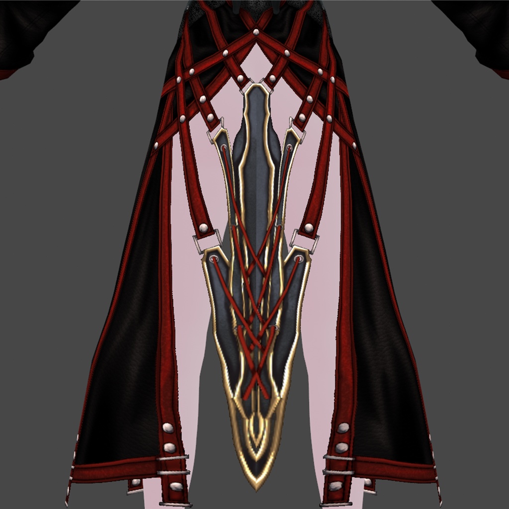 Vampire coat costume (3 colors) [Costume texture for Vroid Studio ...