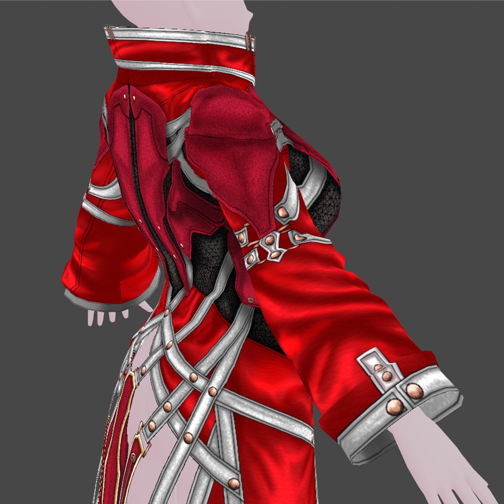 Vampire coat costume (3 colors) [Costume texture for Vroid Studio ...