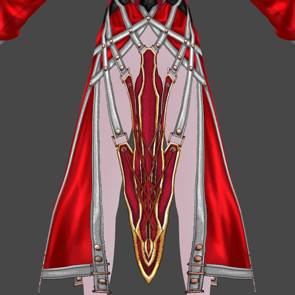 Vampire coat costume (3 colors) [Costume texture for Vroid Studio ...