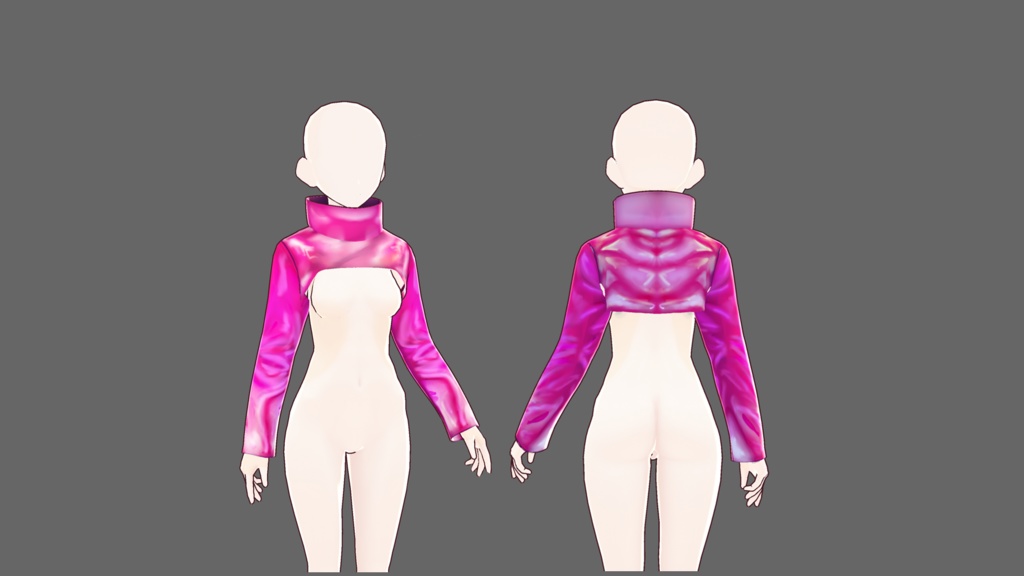 [Vroid Beta Ver] Holo Crop Sweater Pack (Vroid Texture) - calypso-void ...
