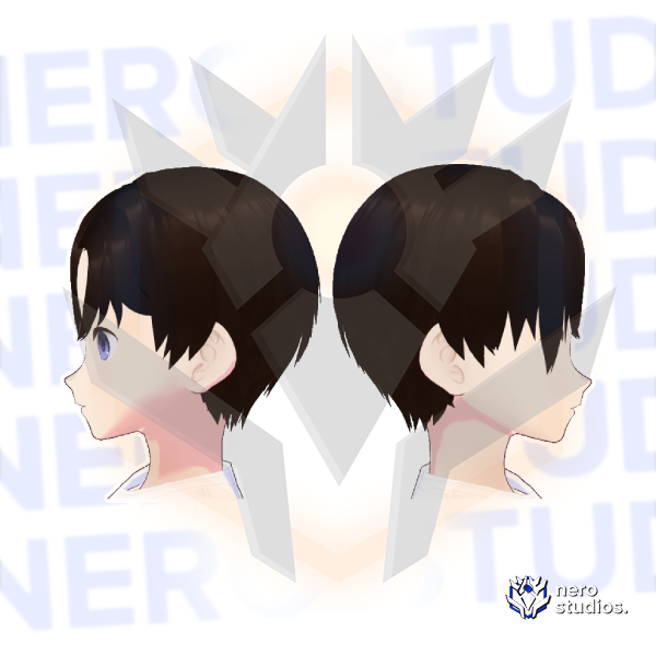 Short hair style an improvement to the front bangs presets of Vroid ...