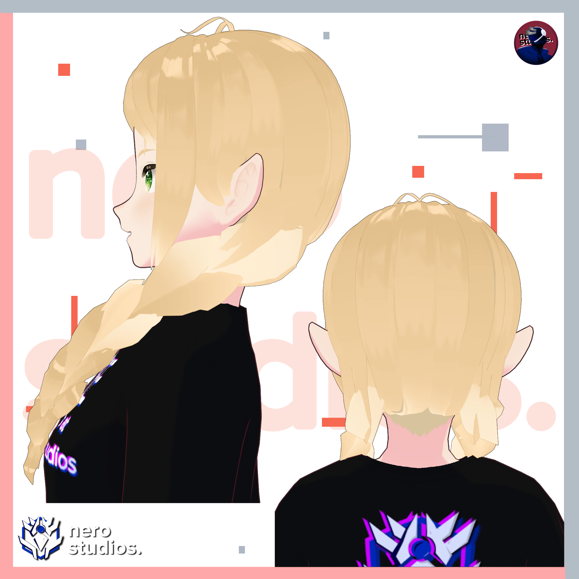 5 VROID HAIRSTYLES SET #3 (5 VROID FILES) / Vtuber hairstyles set ...