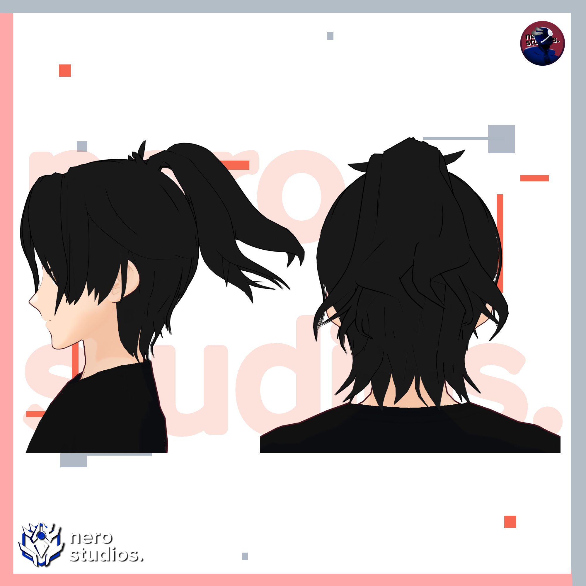 5 VROID HAIRSTYLES SET (5 VROID FILES) / Vtuber hairstyles / Vroid hair ...