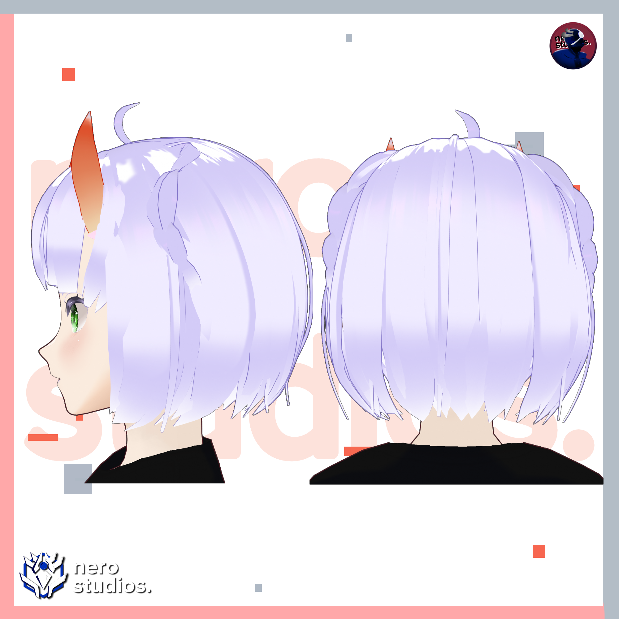 5 VROID HAIRSTYLES SET (5 VROID FILES) / Vtuber hairstyles / Vroid hair ...