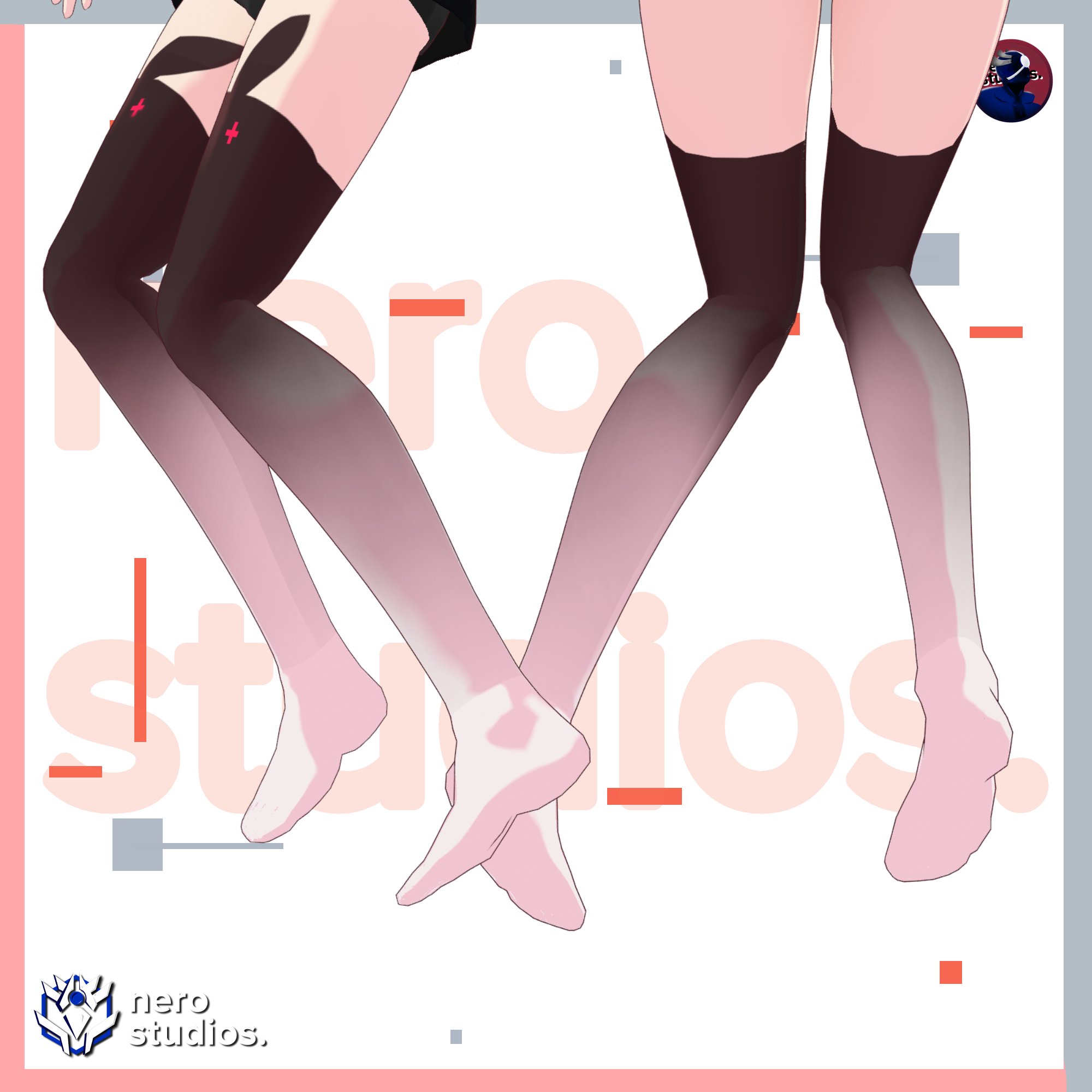 6 VROID SOCKS STOCKINGS MEGAPACK / Vtuber socks, Vroid stocking textures, assets, presets ...