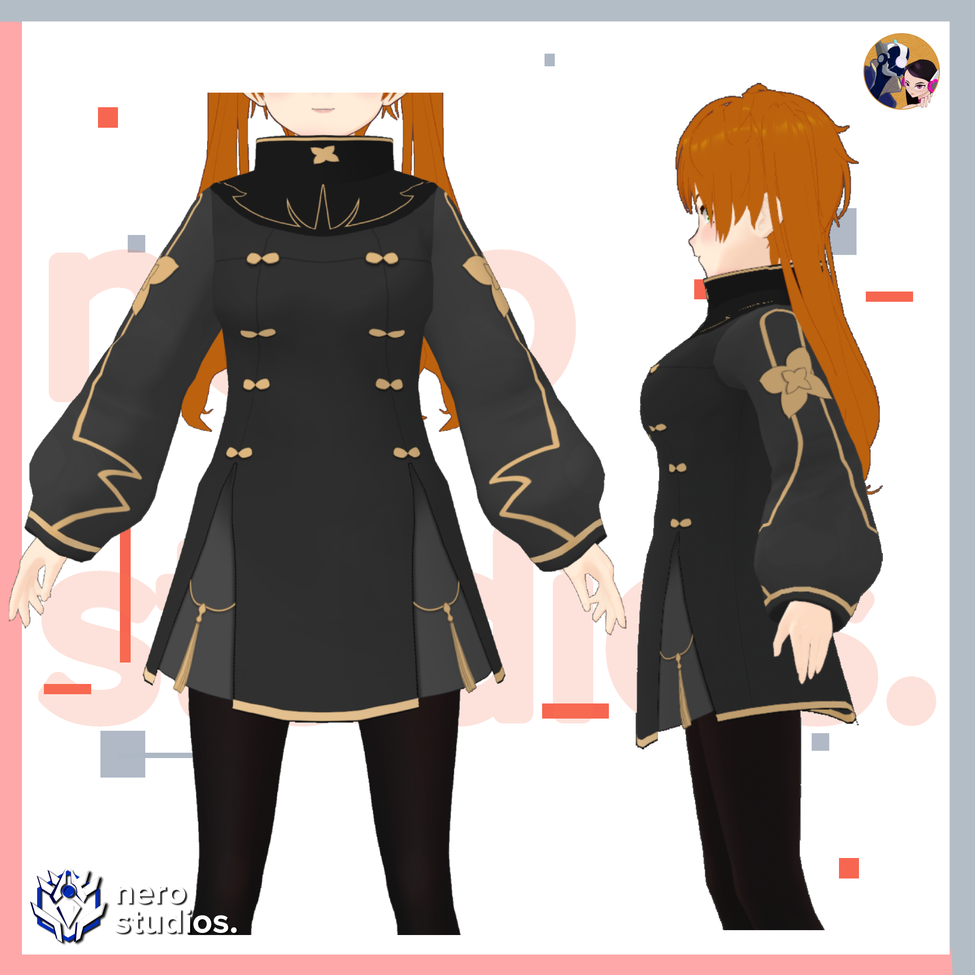 UNIFORM VROID TEXTURES (PNG), BLACK DRESS, MILITARY UNIFORM, COAT DRESS ...