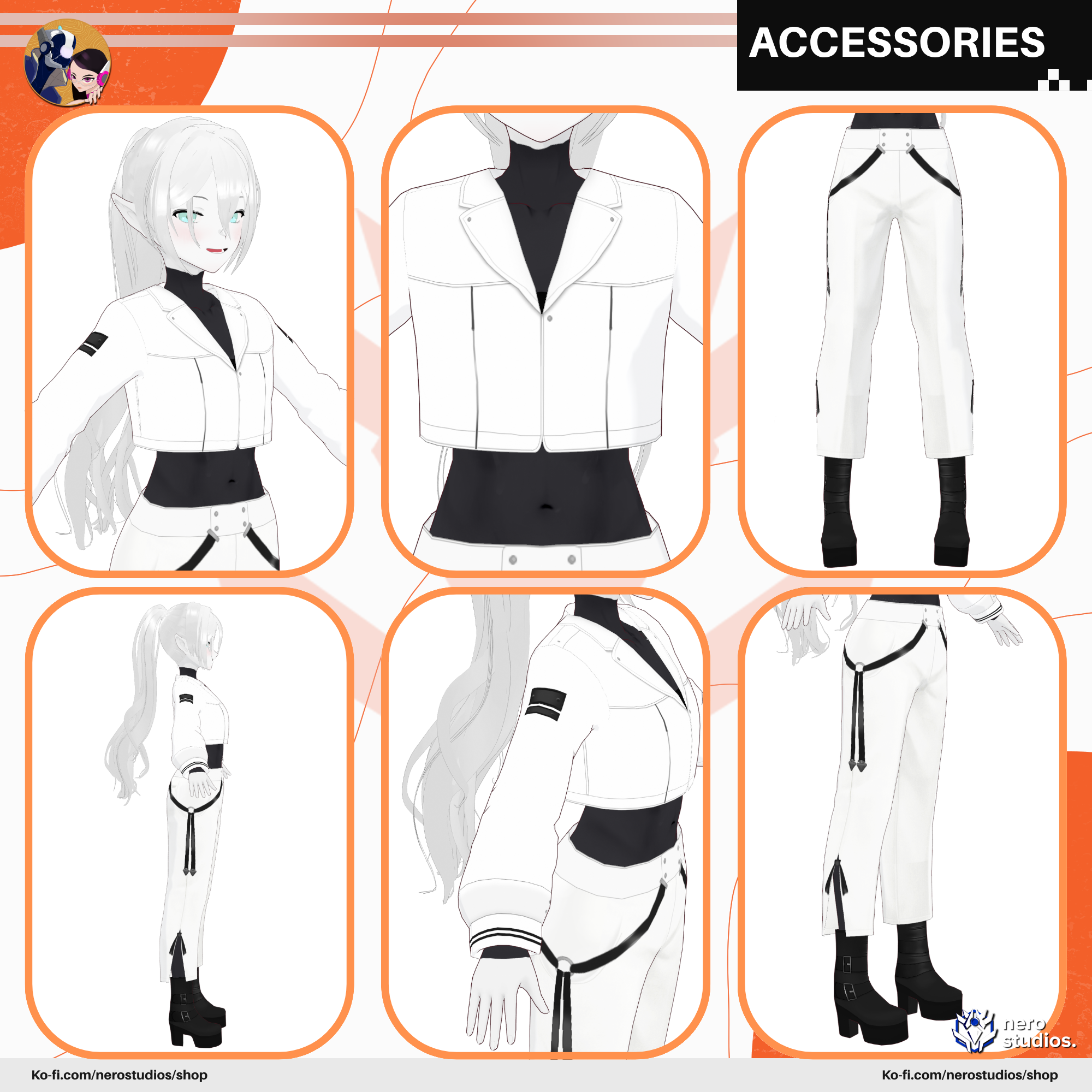 ELEGANT WHITE SUIT HIGH BOOTS TIGHT FIT URBAN ELF JACKET HIGH PONY TAIL ...