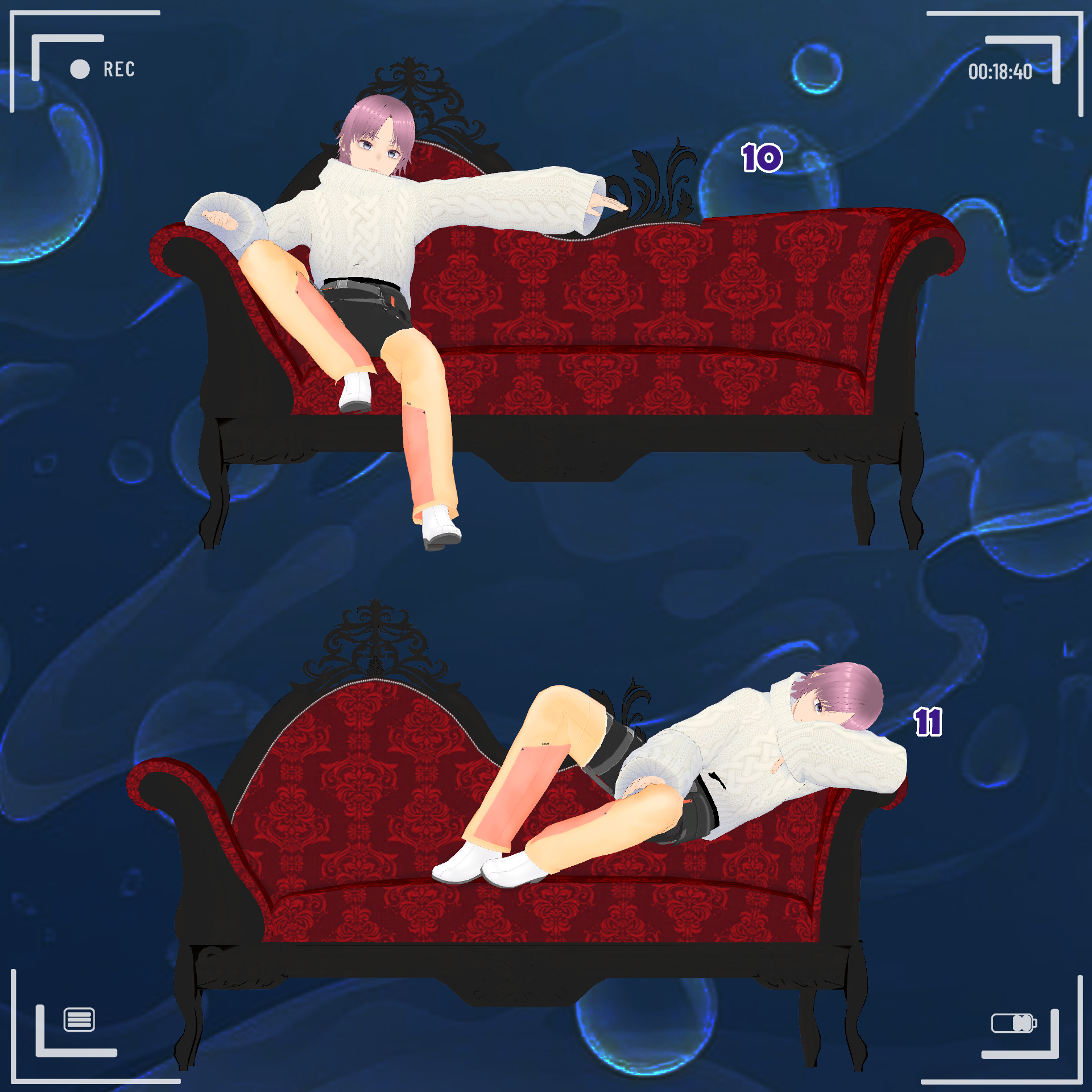 【無料版あり】【VRC 男性向け 座りポーズセット.Vol 1】VRC Male Sitting Pose Set.Vol 1 🐙 ...