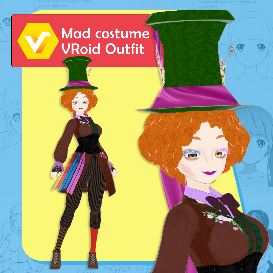 Mad Hatter Custome - Rex Mun VRChar - BOOTH