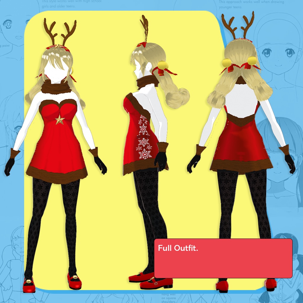 Stitch / Deer Outfit - Rex Mun VRChar - BOOTH
