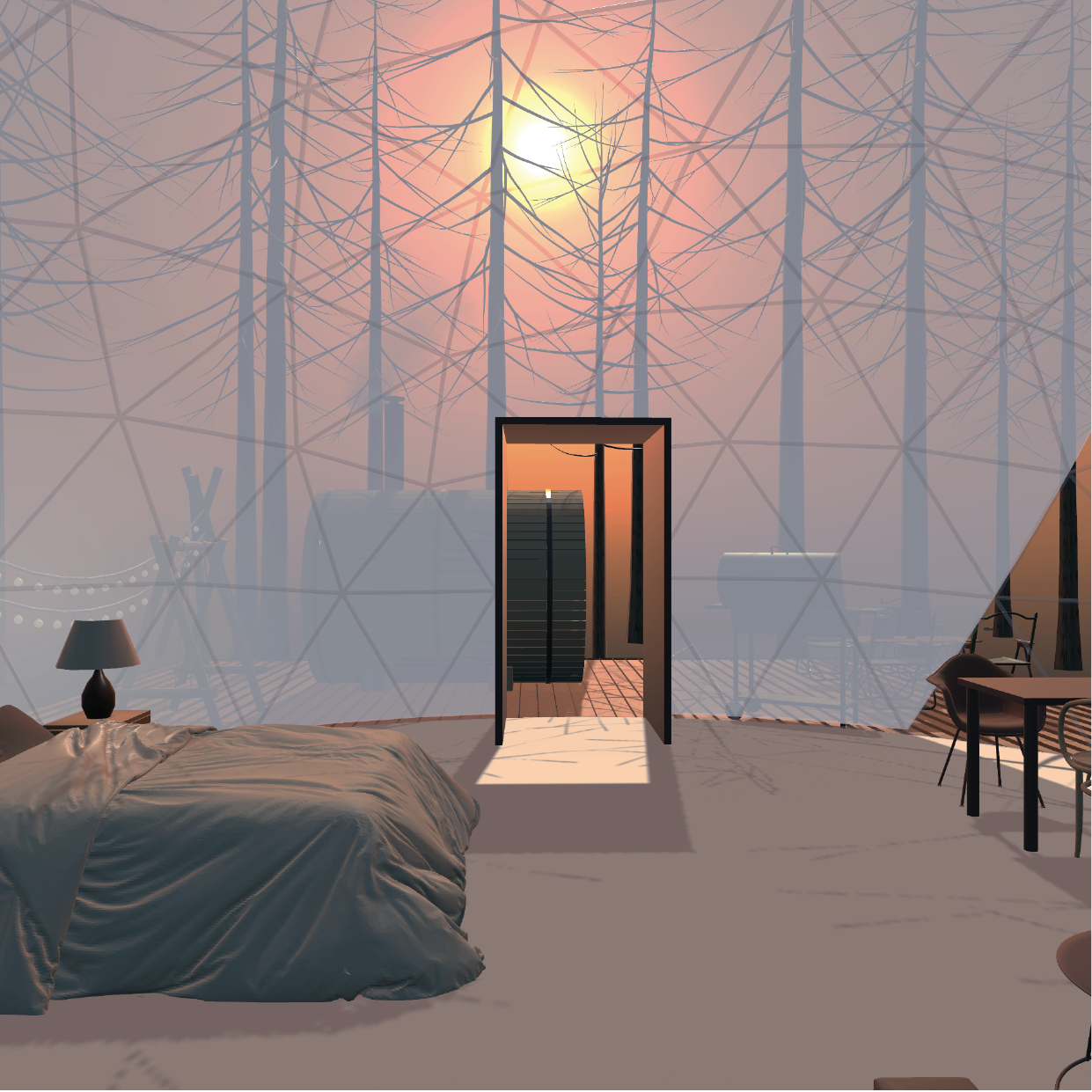 冬のドームテントでグランピング_unity package+FBX - hirameki-hakaba - BOOTH