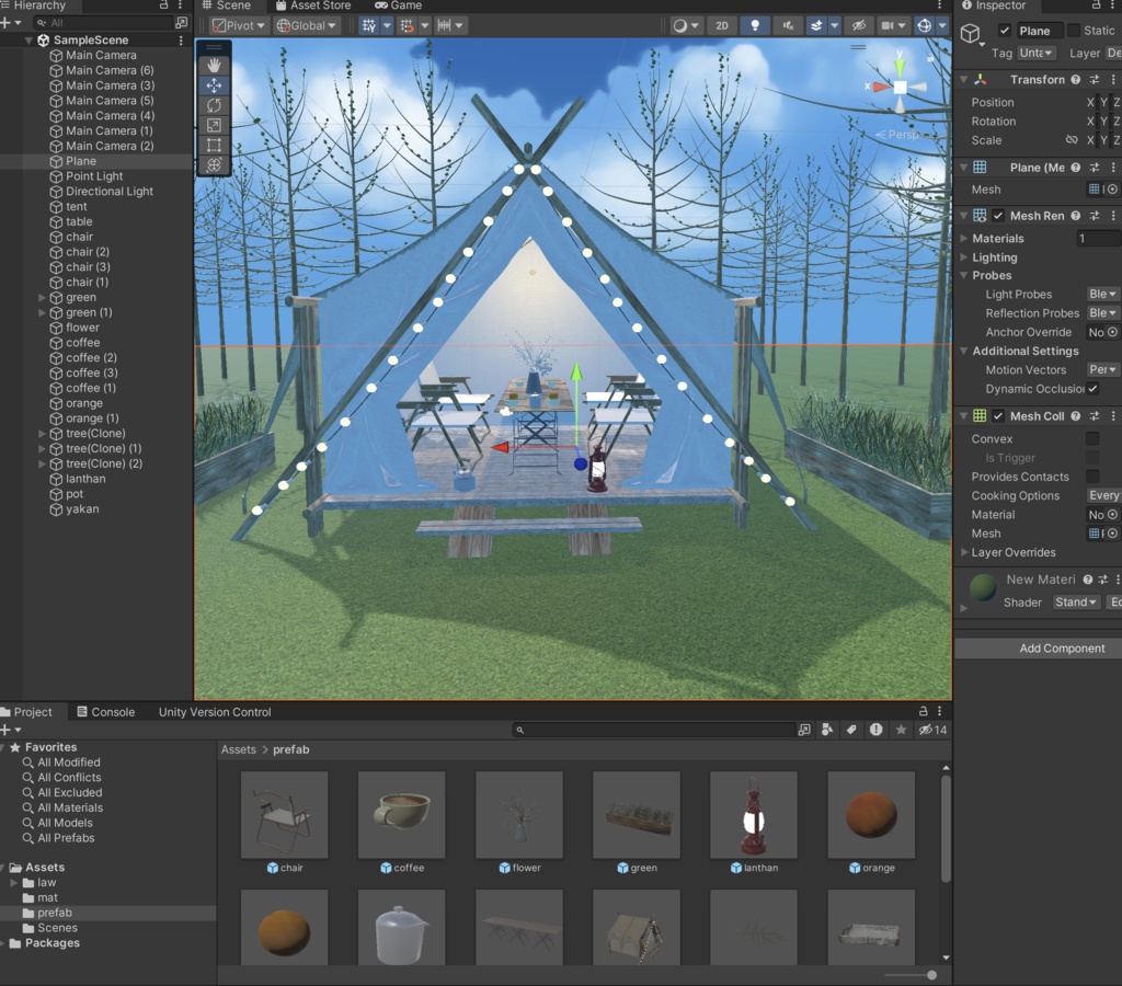 100円_お庭でグランピング_お茶会セット_unitypackage_FBX - hirameki-hakaba - BOOTH