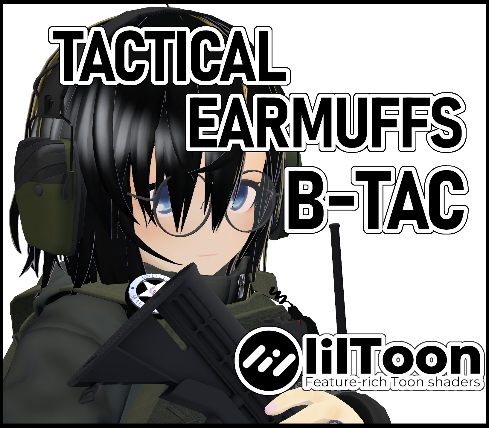 【VRChat想定】Tactical Earmuff「B-TAC」 - 店主の販売所 - BOOTH