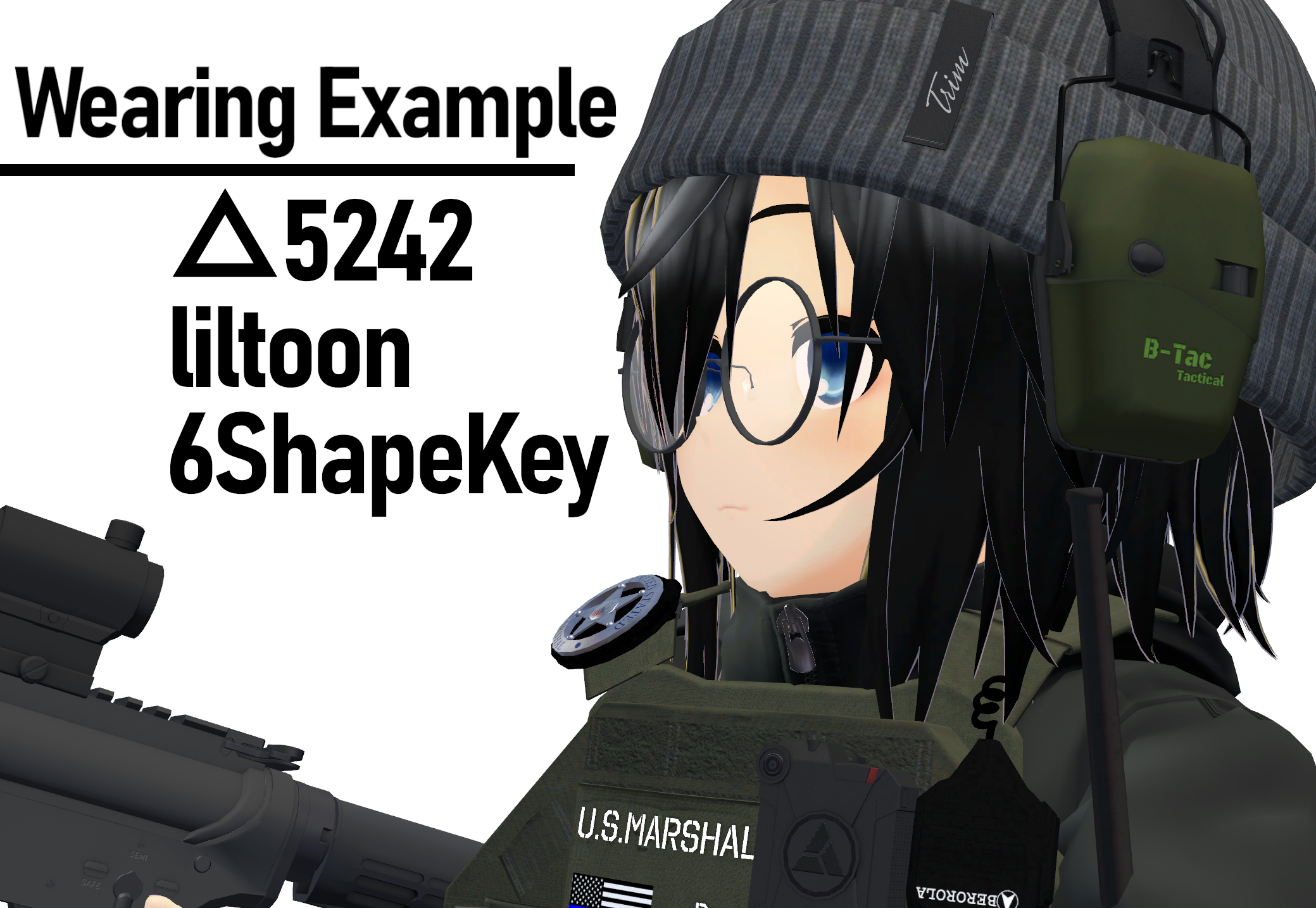 【VRChat想定】Tactical Earmuff「B-TAC」 - 店主の販売所 - BOOTH