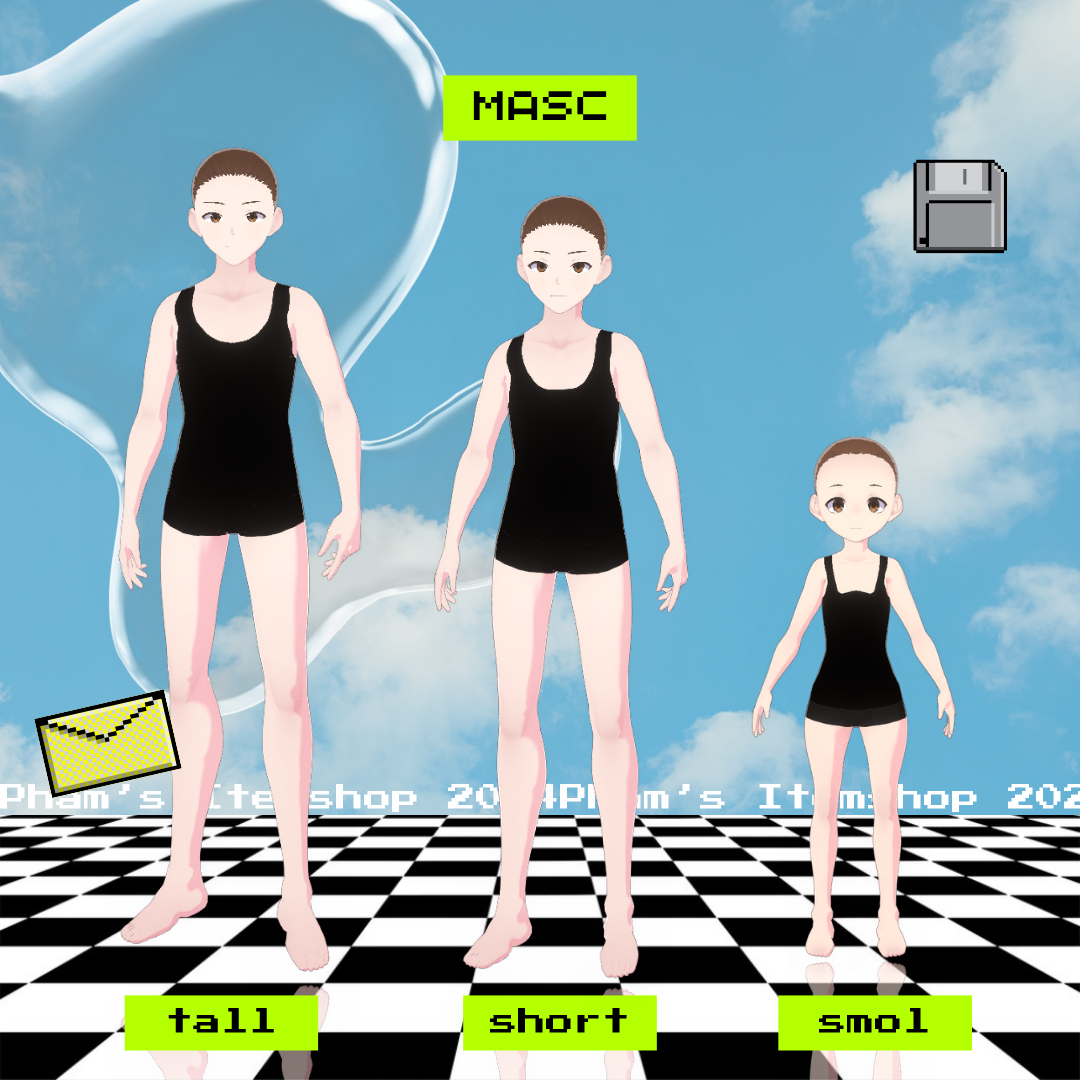 [FREE] Pham's Body Bases (.vroid files) - Pham's Itemshop - BOOTH