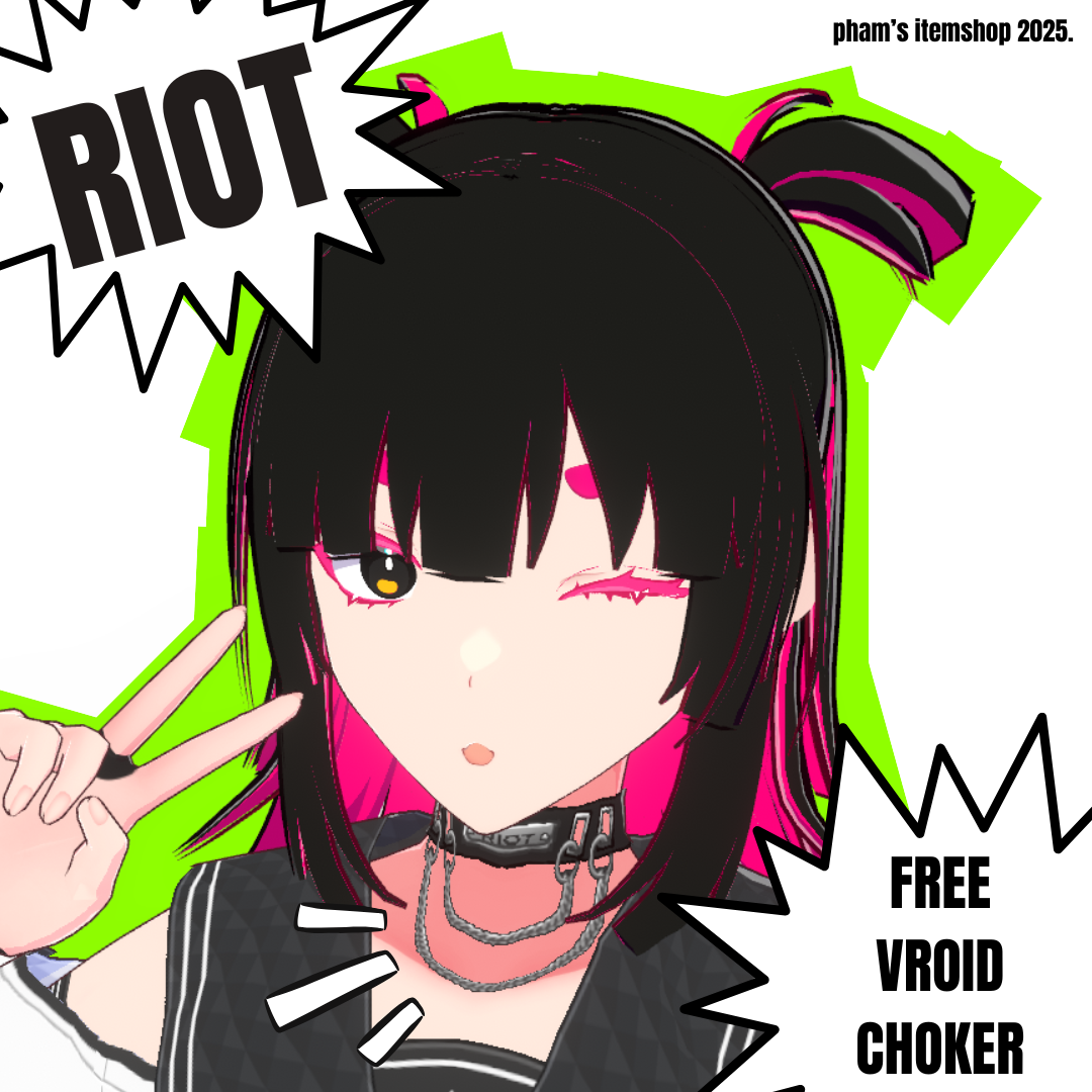[FREE] 'RIOT' Chained Choker (.vroidcustomitem and XWear files) - Pham ...