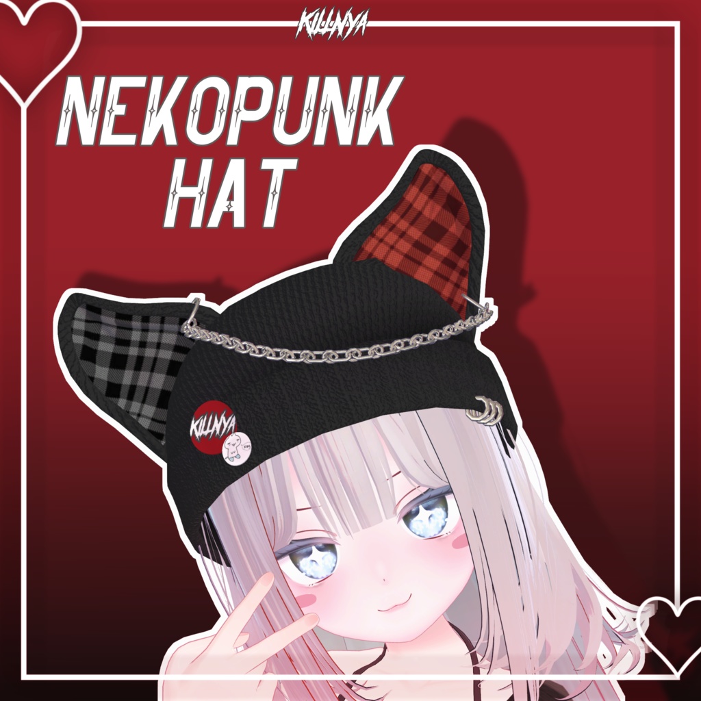 【VRChat】NEKOPUNK HAT [PB] - KILLNYA - BOOTH