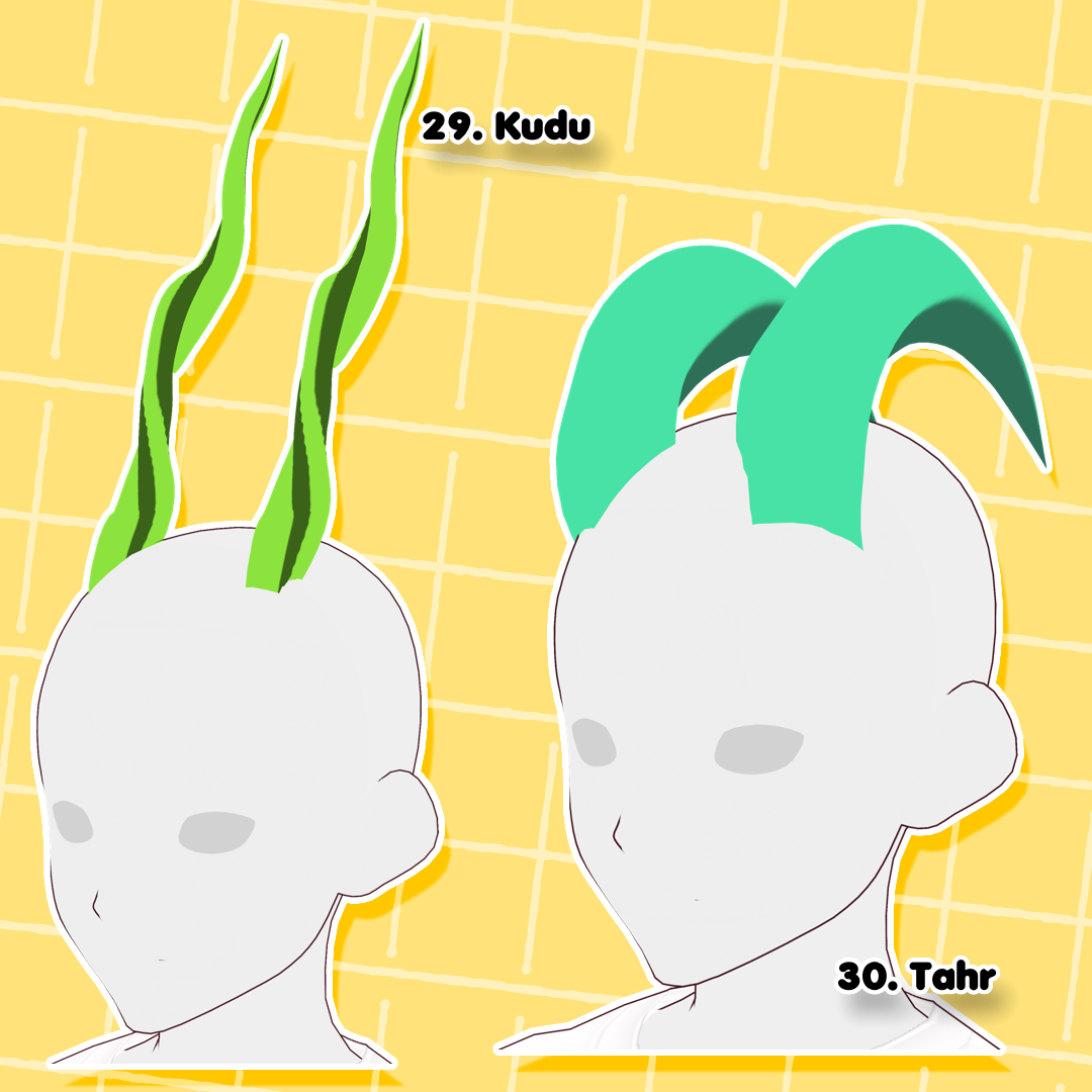 [VROID] 30 Animal Horns Style Preset - V.Y Atelier - BOOTH