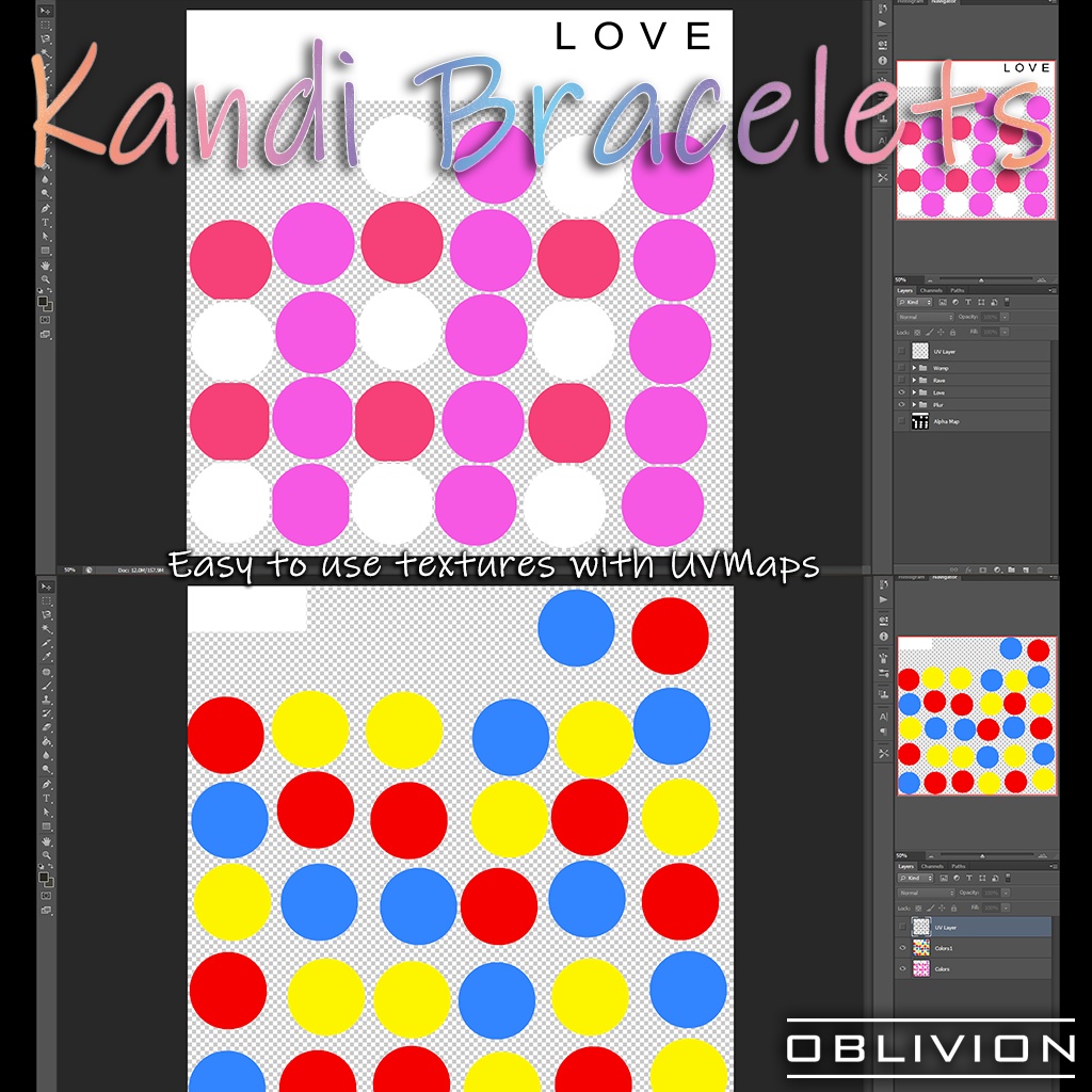 Kandi Rave Bracelets [VRChat] - oblivionvr - BOOTH