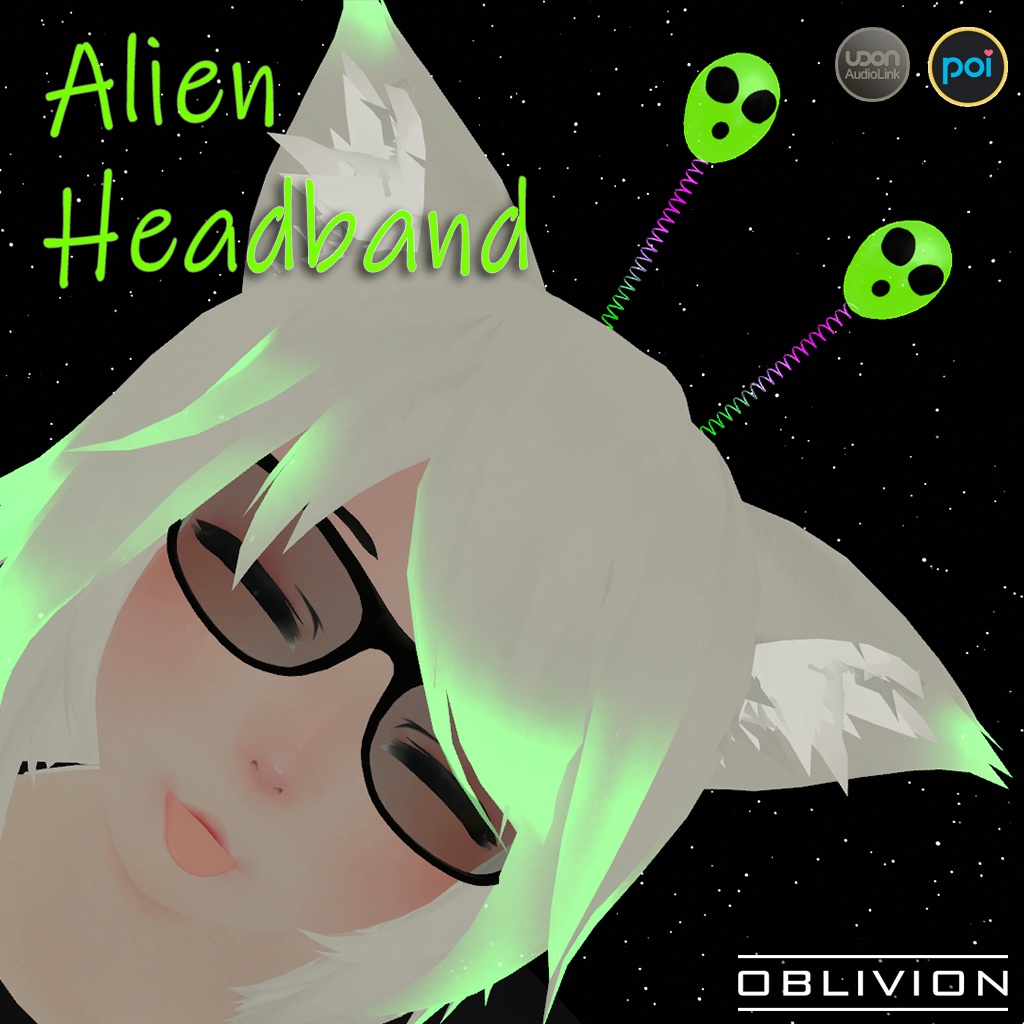Alien Spring Headband [VRChat] - oblivionvr - BOOTH