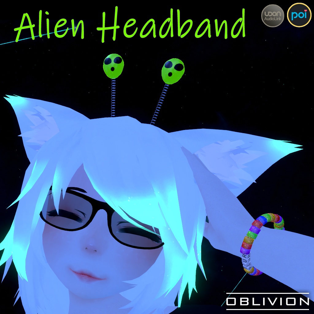 Alien Spring Headband [VRChat] - oblivionvr - BOOTH
