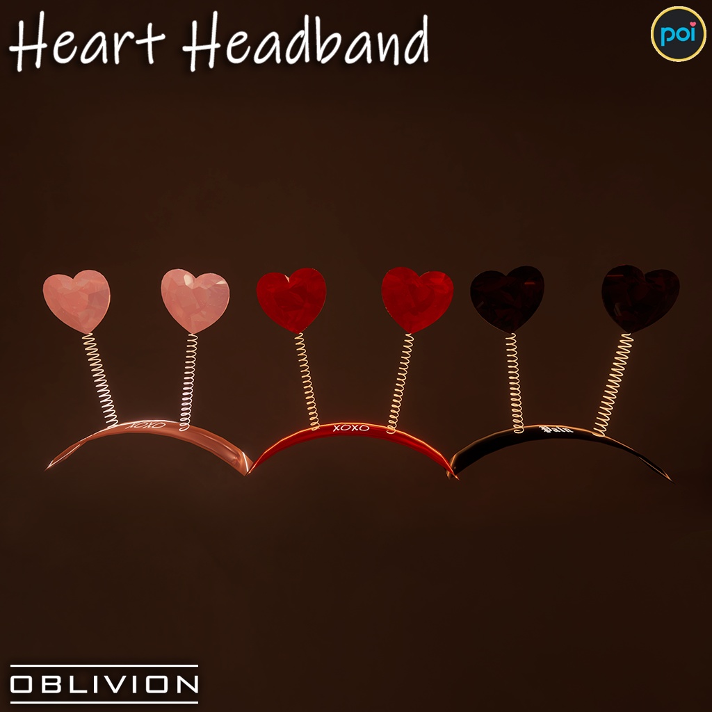 Valentine Heart Spring Headband [VRChat] - oblivionvr - BOOTH