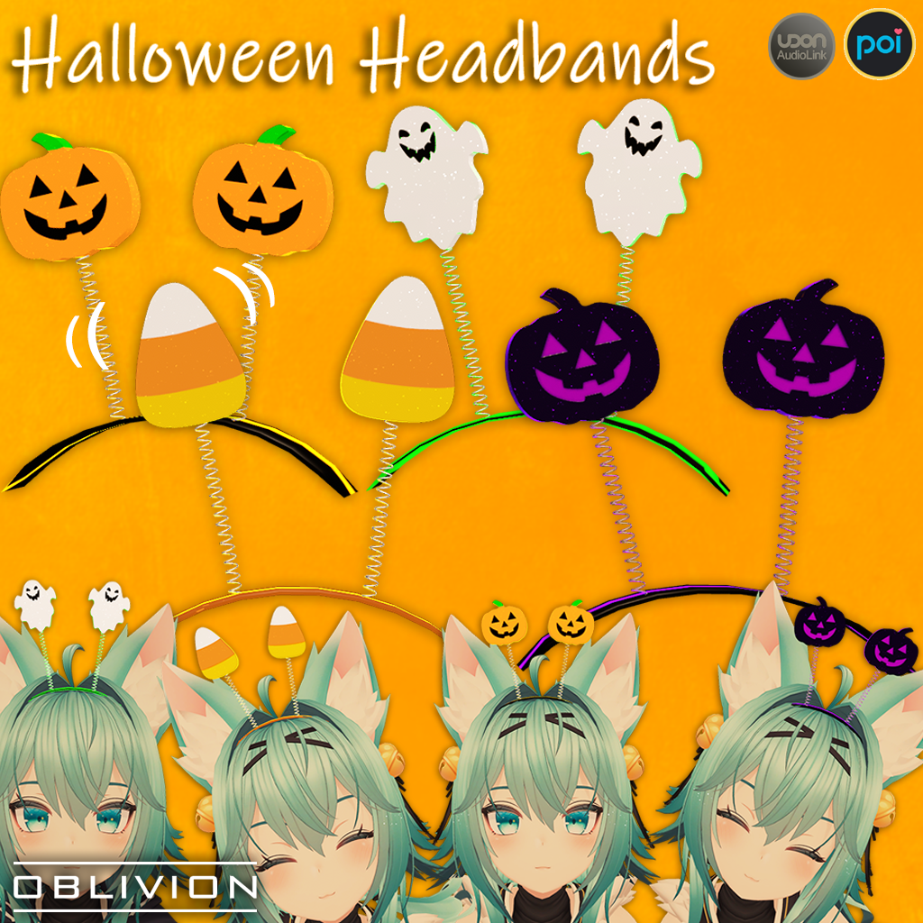 Halloween Spring Headbands [VRChat] - oblivionvr - BOOTH