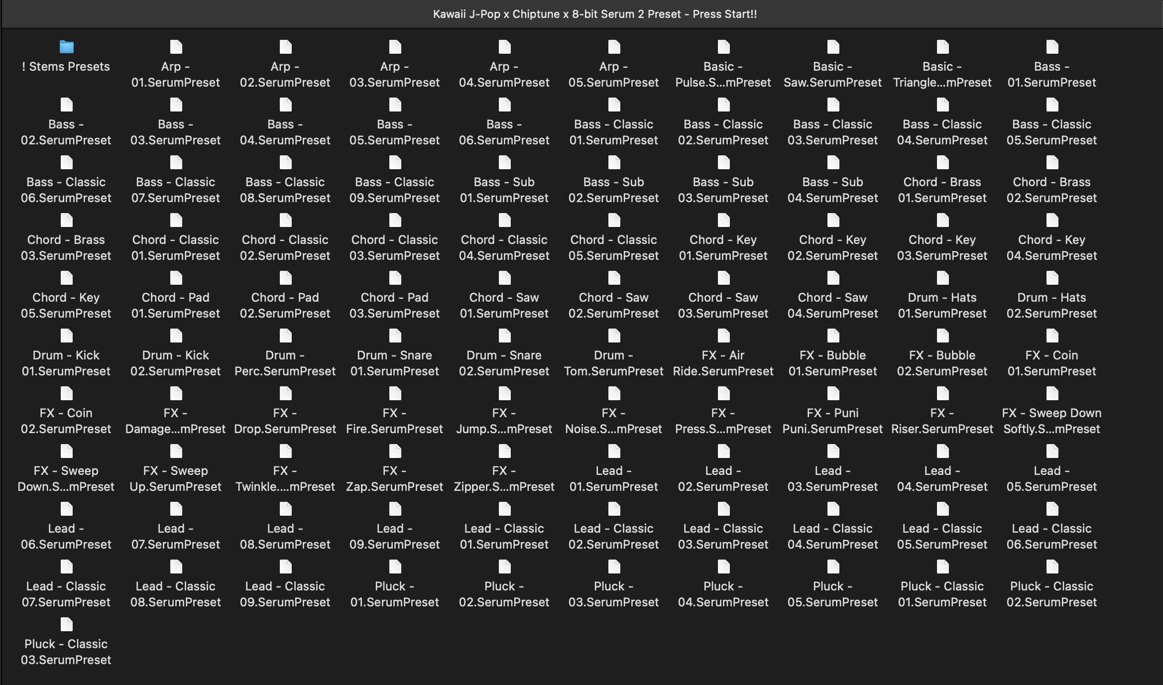 [Serum 2 プリセット] Kawaii J-Pop x Chiptune x 8-bit Serum 2 Preset - Press Start!! - BANGUMI - BOOTH