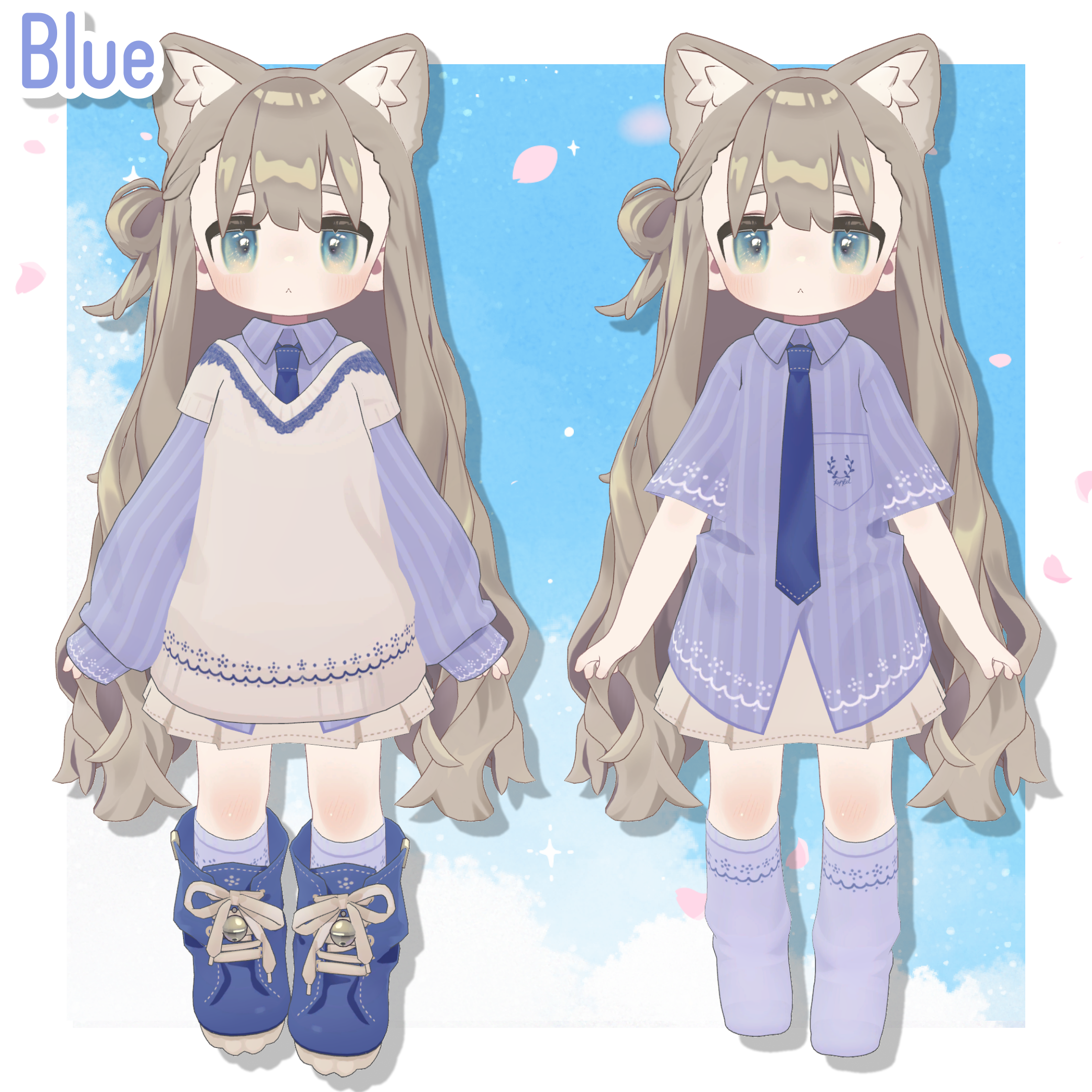 春色ストライプデフォルト衣装テクスチャ - Spring Color Stripe Outfit Texture - - ことねのアトリエ🪴 ...