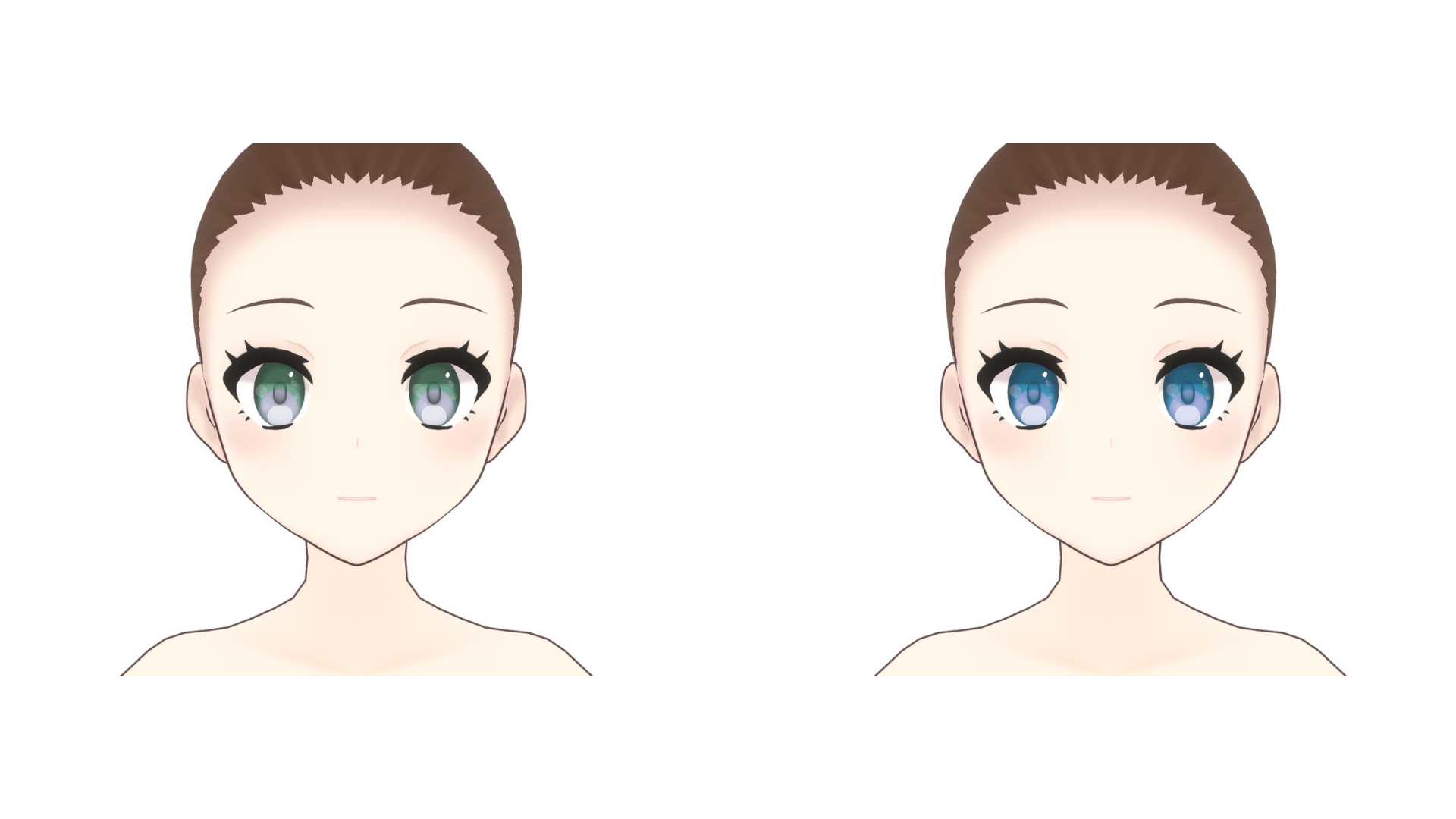 [Vroid] Anime Eye Texture 16 colors with eyeliner and lashes - Hachi ...