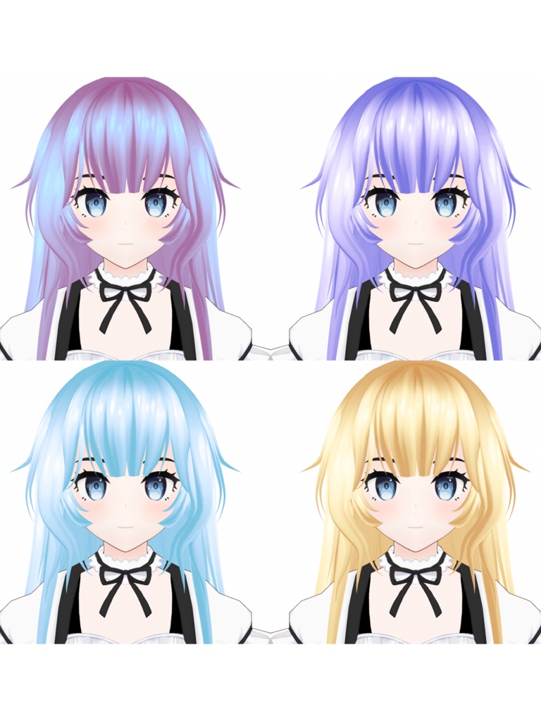 [VRoid] Hair Textures 16 colors with color calibration - Hachi - BOOTH