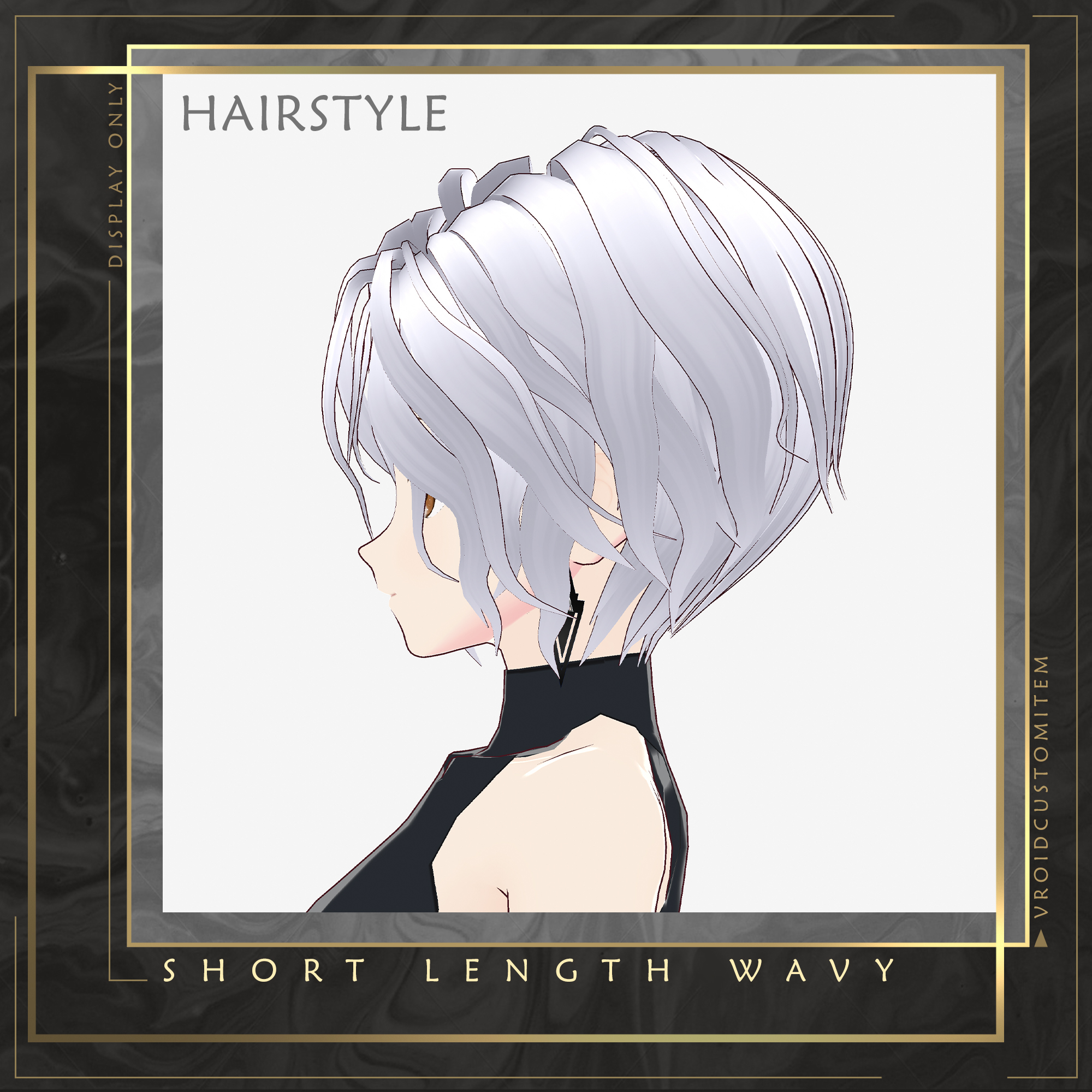 【Vroid】 Female Trendy Short Length Wavy Hairstyle - apgallery - BOOTH
